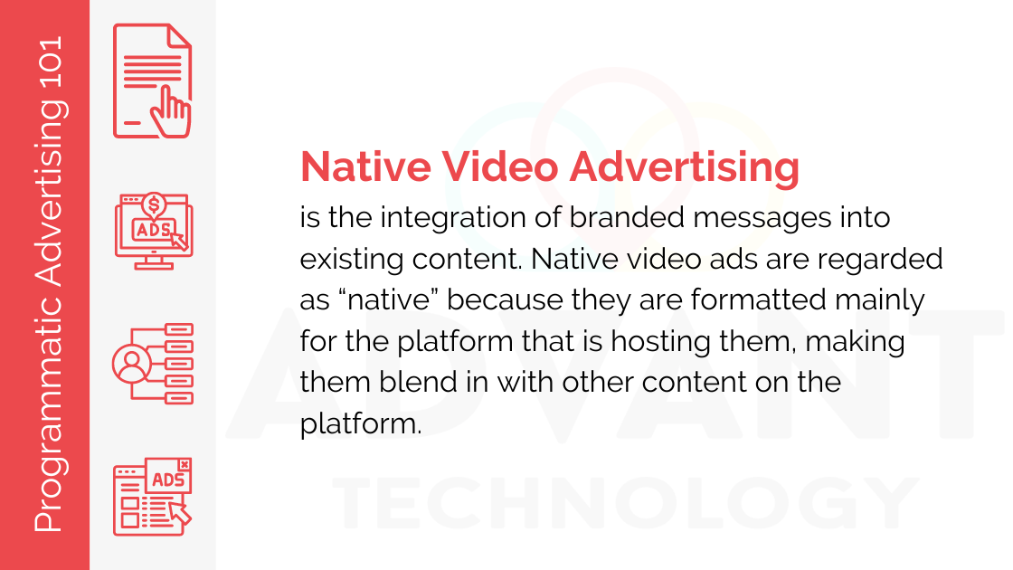 What are native video ads? | Blog | Advant Technology